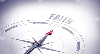 Faith against compass stock illustration. Illustration of word - 56689332