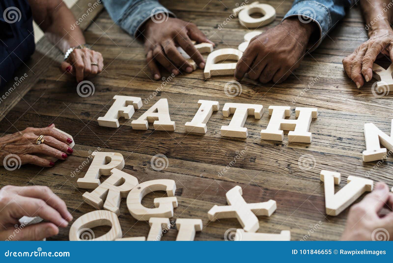 Faith Alphabets on the Table Stock Image - Image of hope, spiritual ...