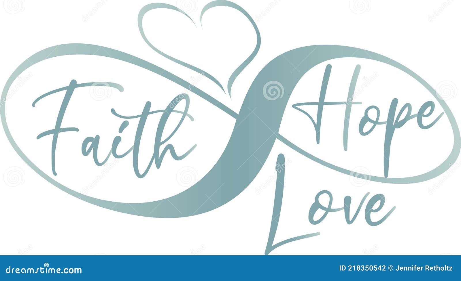 Faith Hope Love Infinity Graphic Stock Vector - Illustration of ...