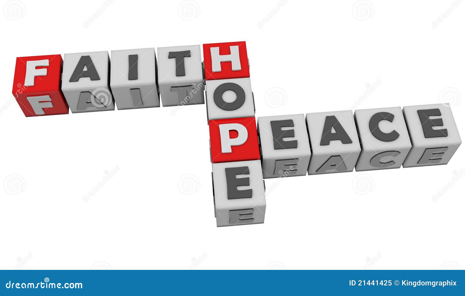 Faith Hope and Peace stock illustration. Illustration of block - 21441425