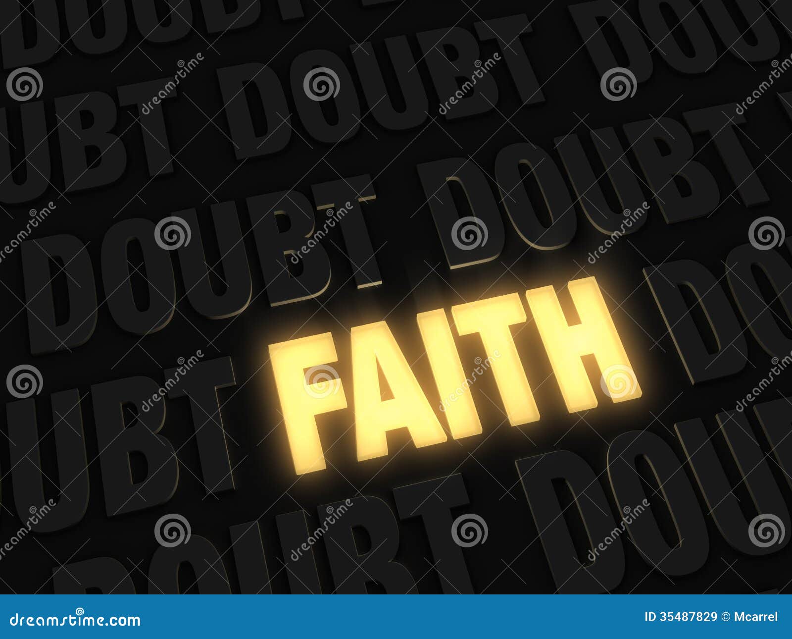 Faith Vs Doubt Bowling Ball Religion Belief Confidence Hope Royalty ...