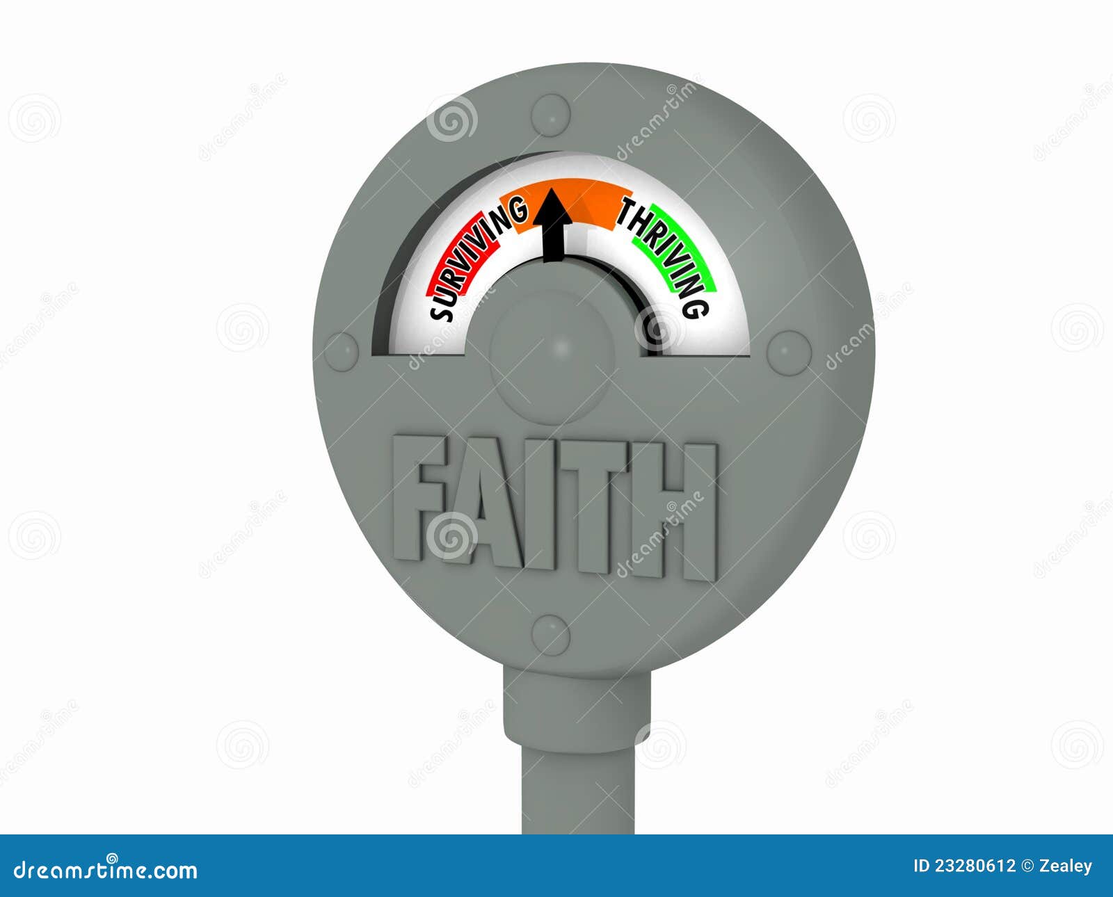 Faith Meter stock illustration. Illustration of white - 23280612