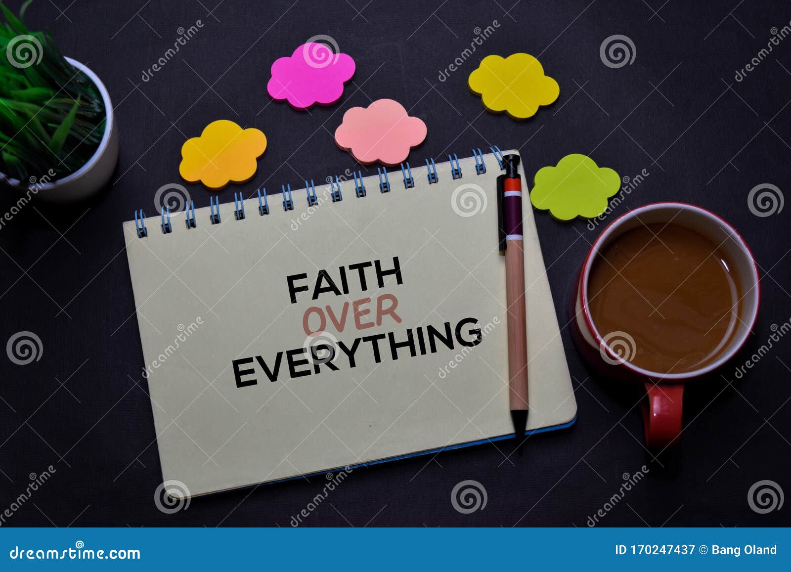 Faith Over Fear Inspirational Message Art Neon Sign On Brick Wall Stock ...