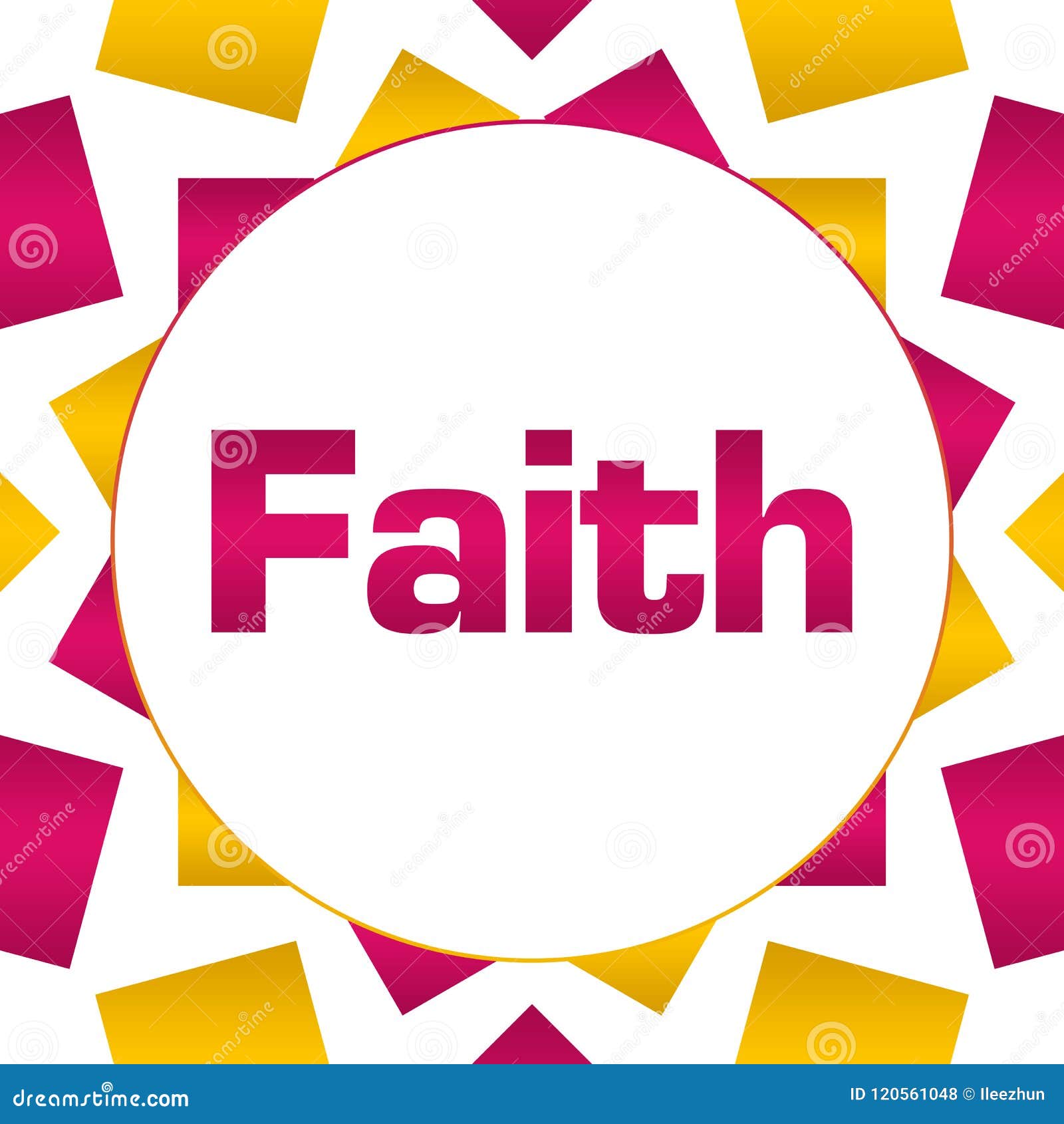 Faith Pink Gold Circular Background Stock Illustration - Illustration ...