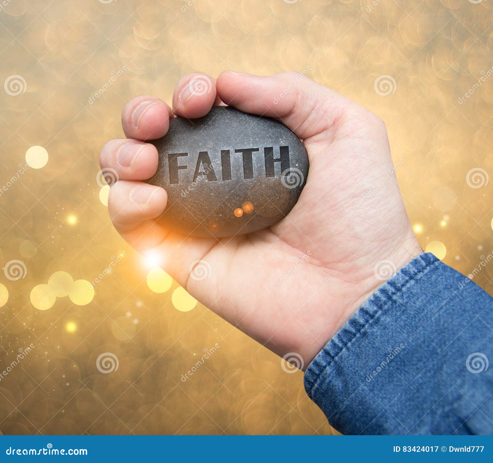 Faith stone in hand stock image. Image of word, spiritual - 83424017