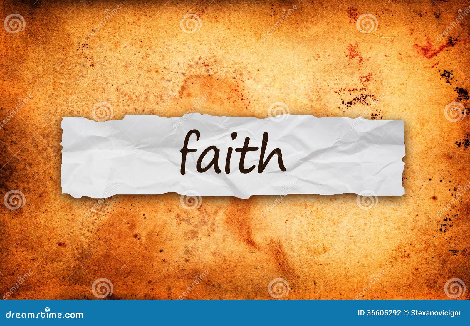 Faith Title on Piece of Paper Stock Photo - Image of backdrop, church ...