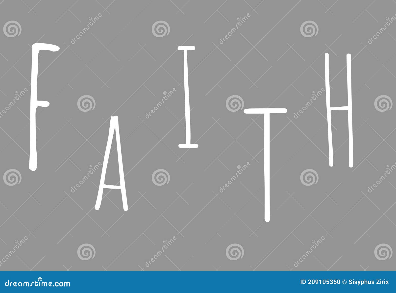 Faith Typography Letter Illustration Image Stock Illustration ...
