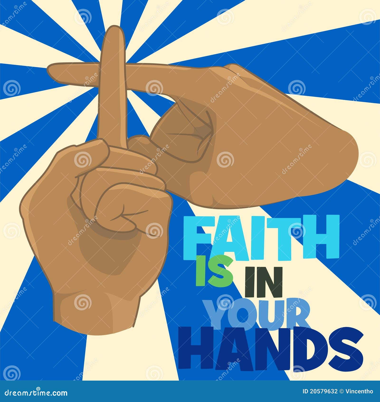 Faith is in Your Hands Christianity Design Concept Stock Vector ...