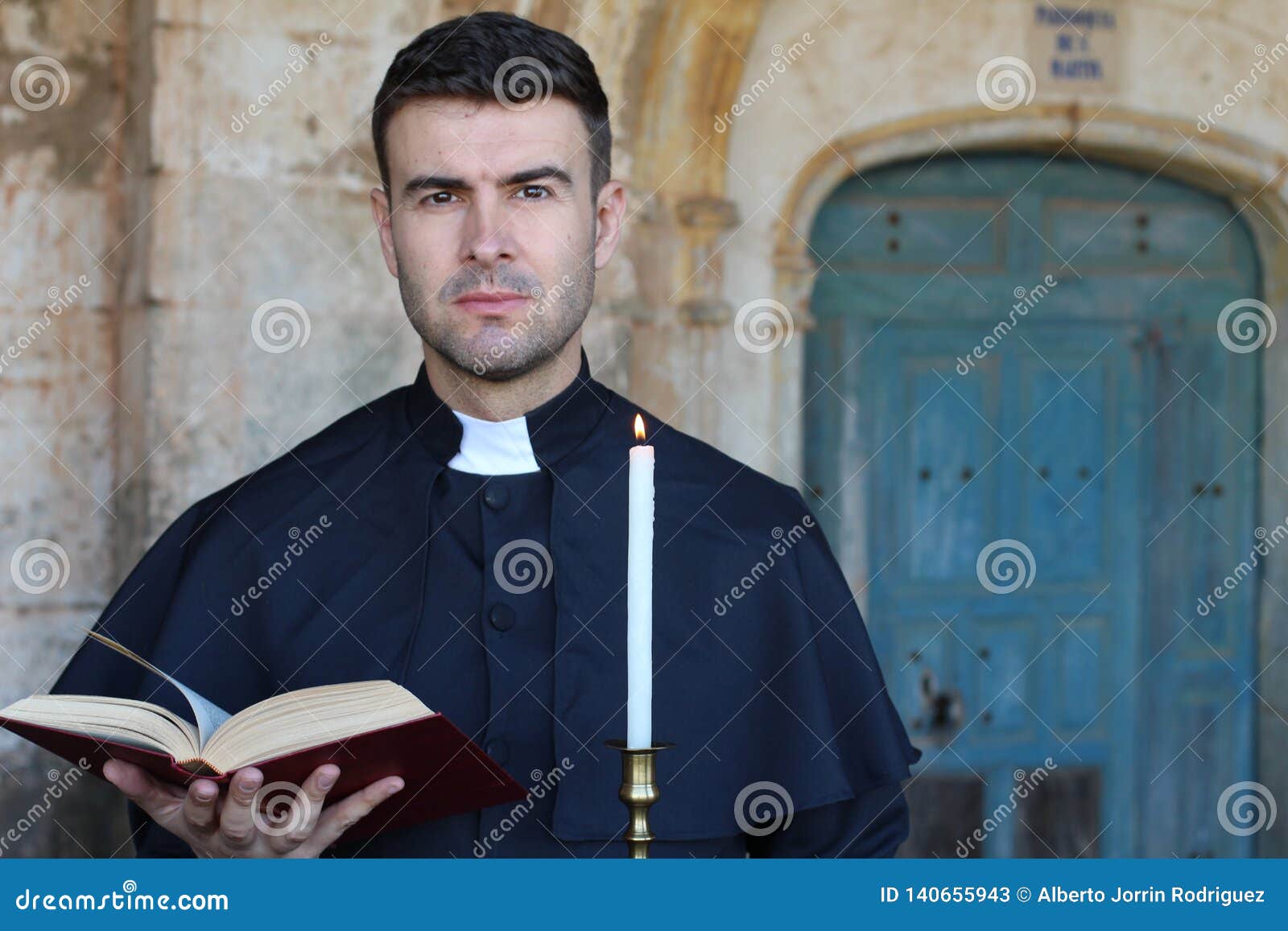 Faithful Man Praying Close Up Stock Image - Image of collar, caucasian ...