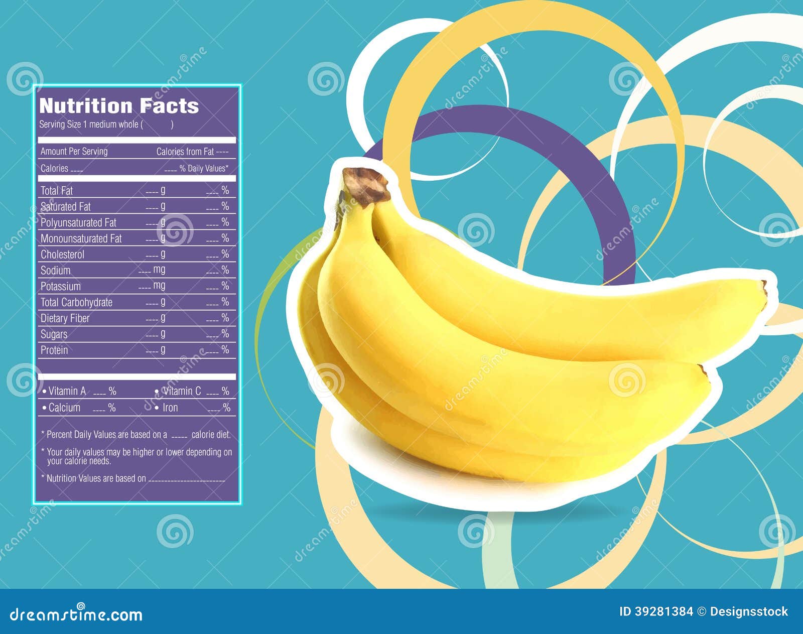 Faits De Nutrition De Banane Illustration de Vecteur - Illustration du ...