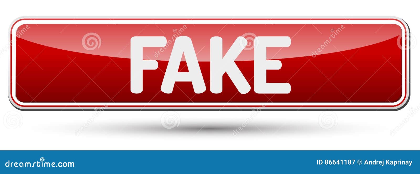 FAKE - Abstract Beautiful Button with Text. Stock Vector - Illustration ...