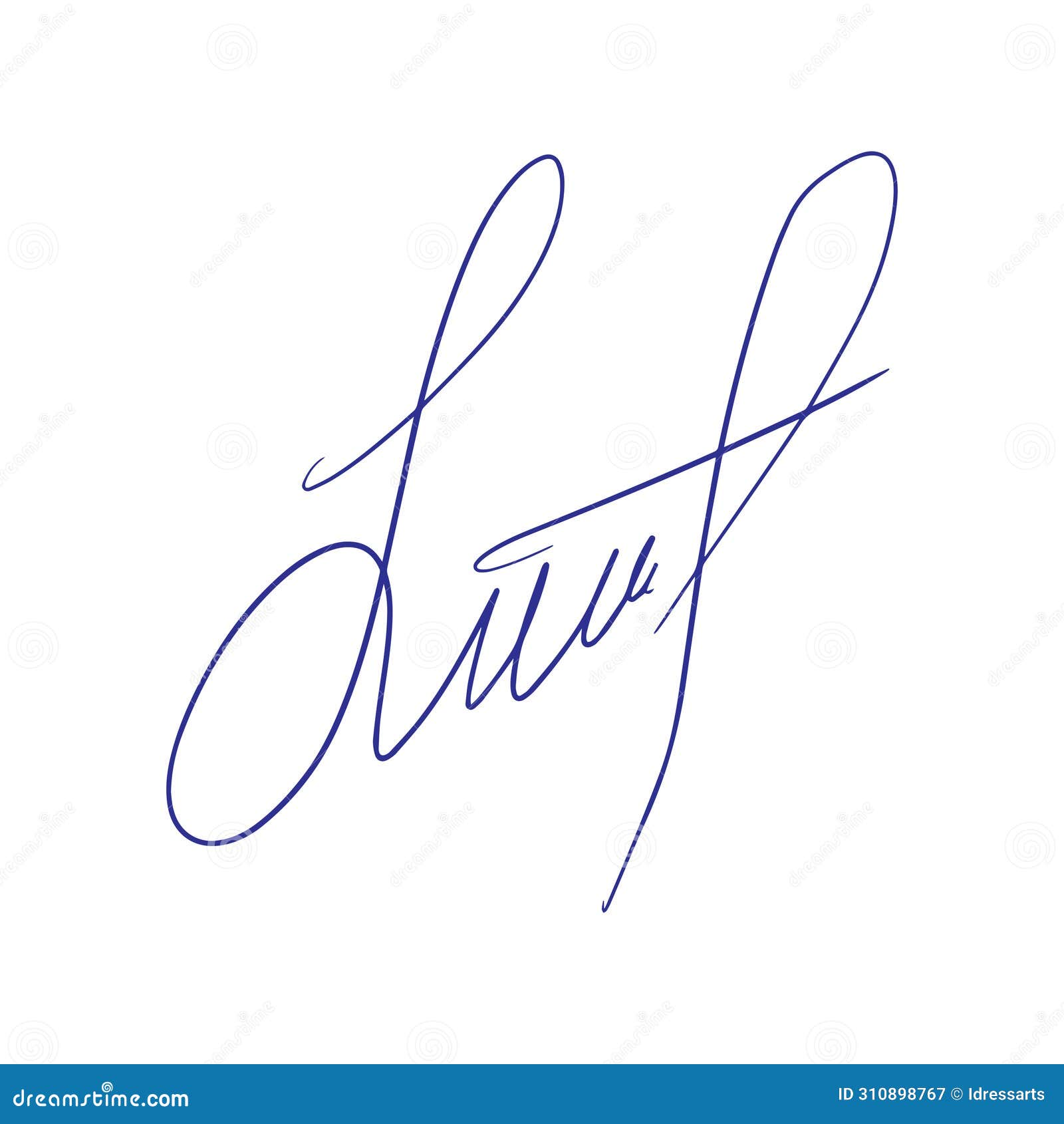 Fake Autograph Samples. Hand-drawn Signature Stock Vector ...