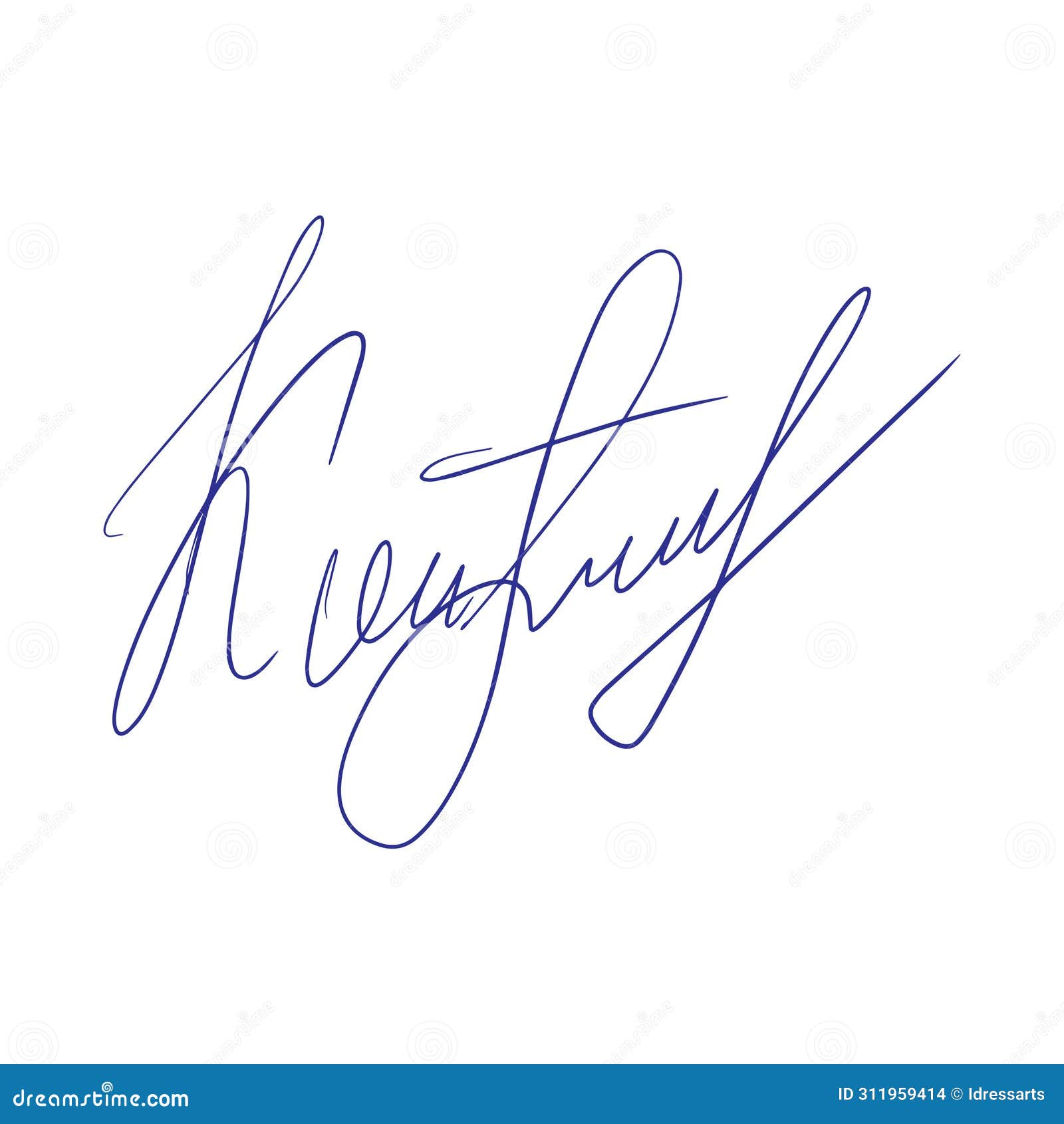 Fake Autograph Samples. Hand-drawn Signature Stock Vector ...