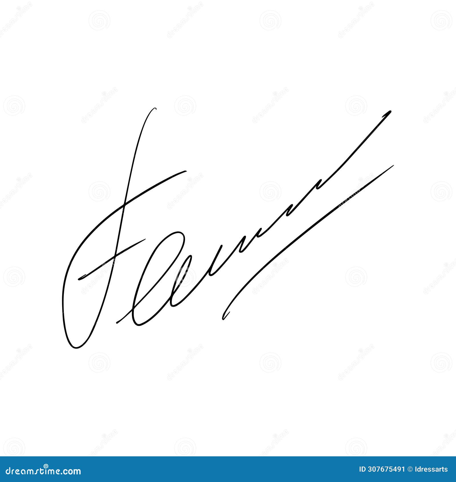 Fake Autograph Samples. Hand-drawn Signatures Stock Vector ...