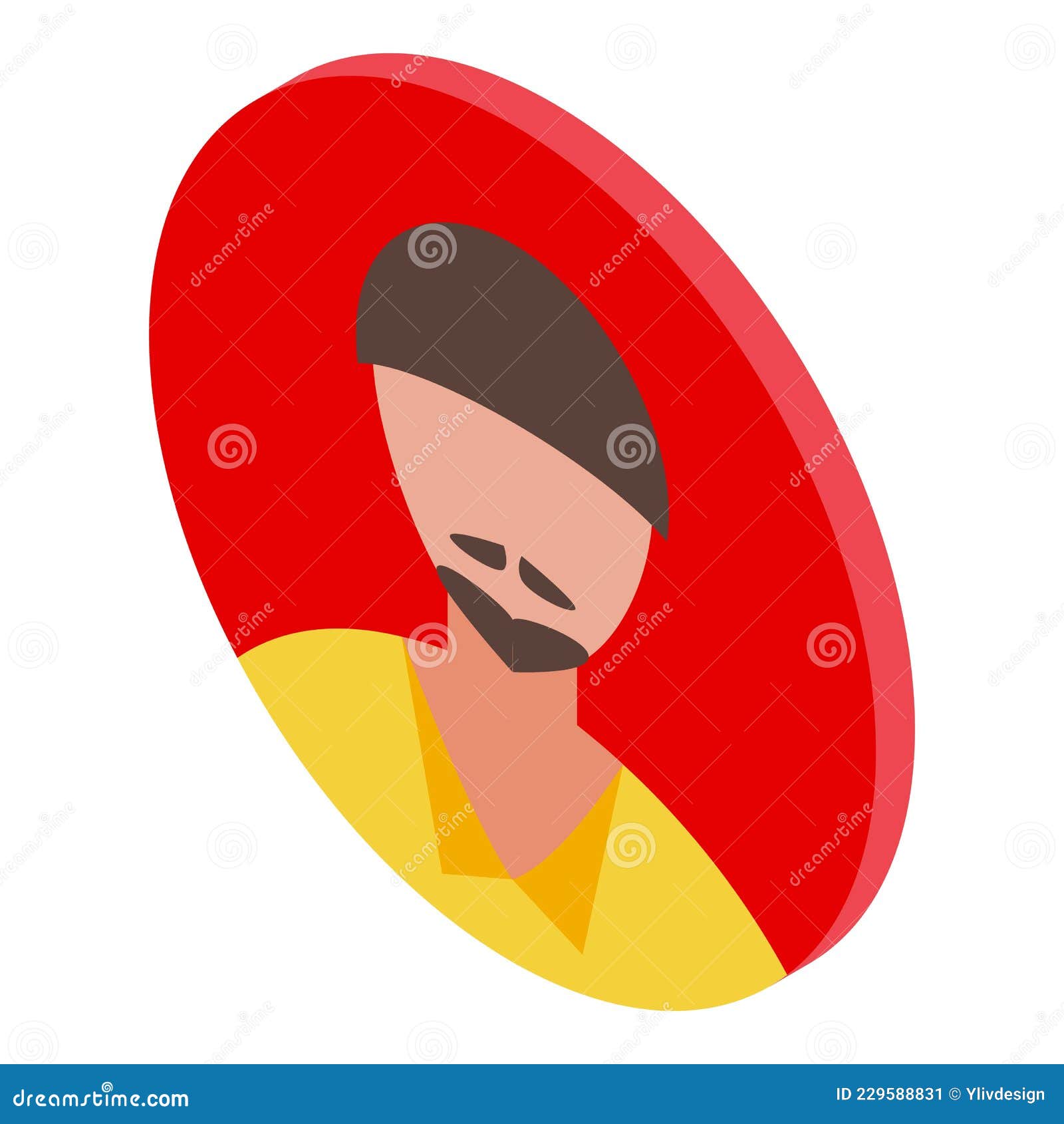 Fake Avatar Icon Isometric Vector. Anonymous Person Stock Illustration ...