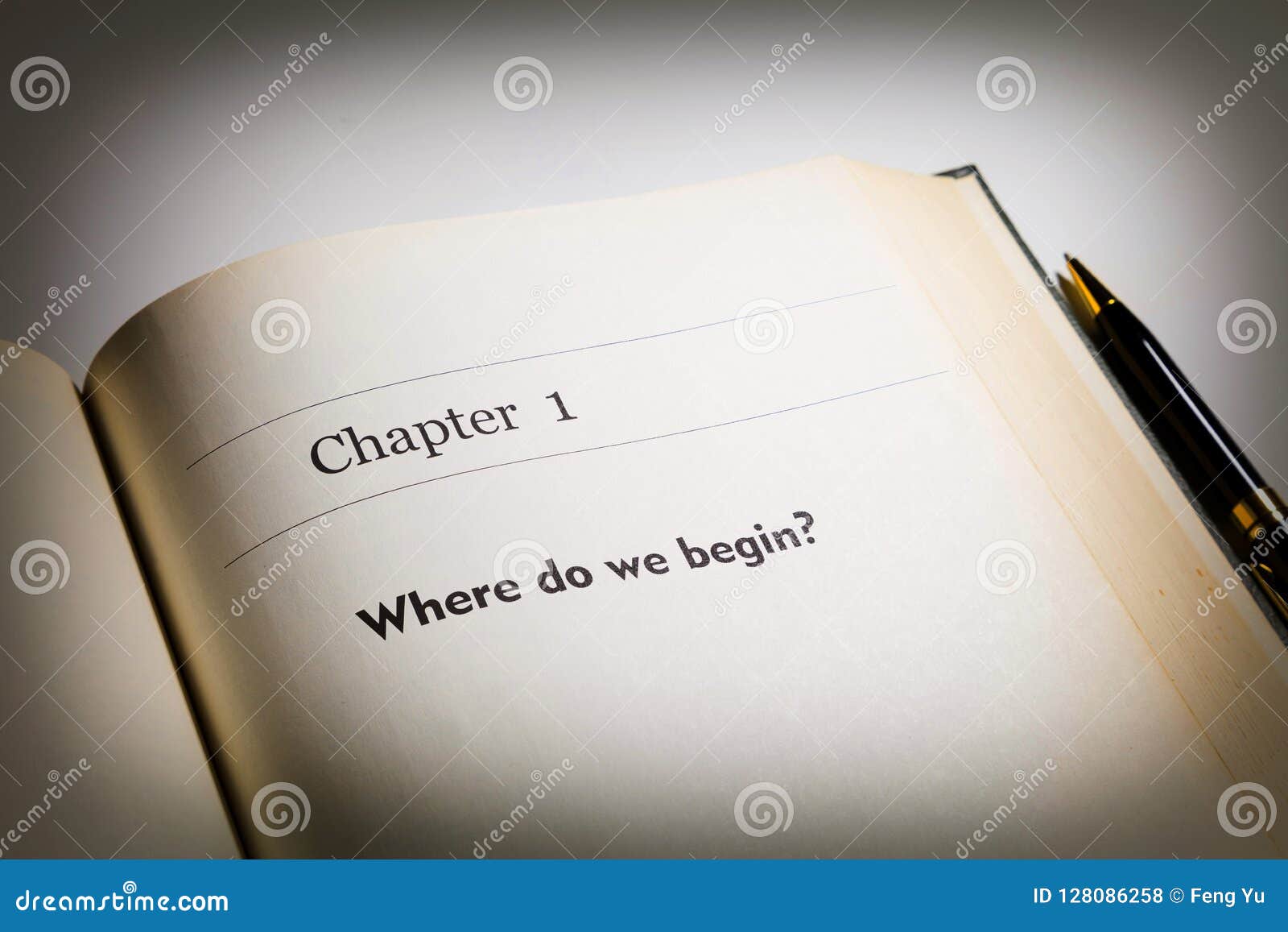 Where do we begin stock photo. Image of education, book - 128086258