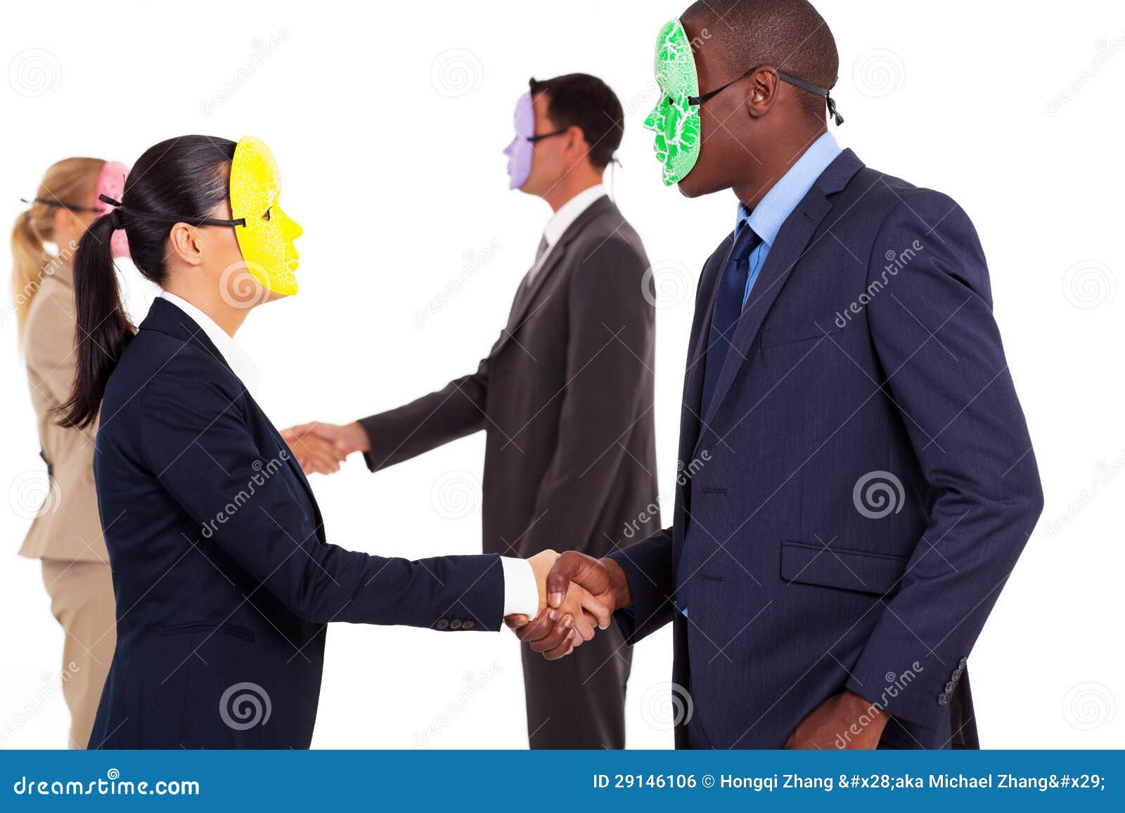 Fake business people stock photo. Image of isolated, african - 29146106