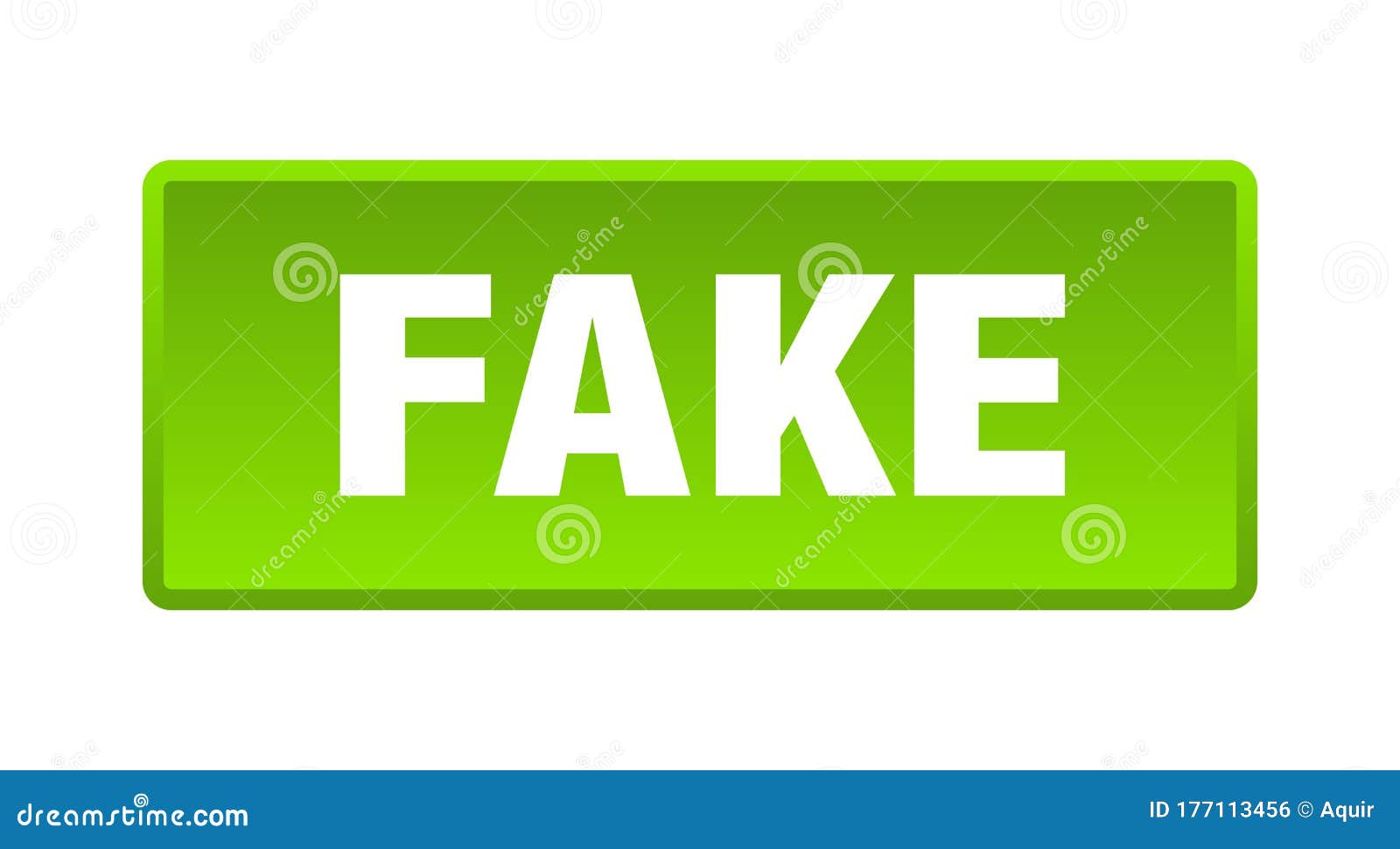 Fake Button. Fake Square Isolated Push Button Stock Vector ...