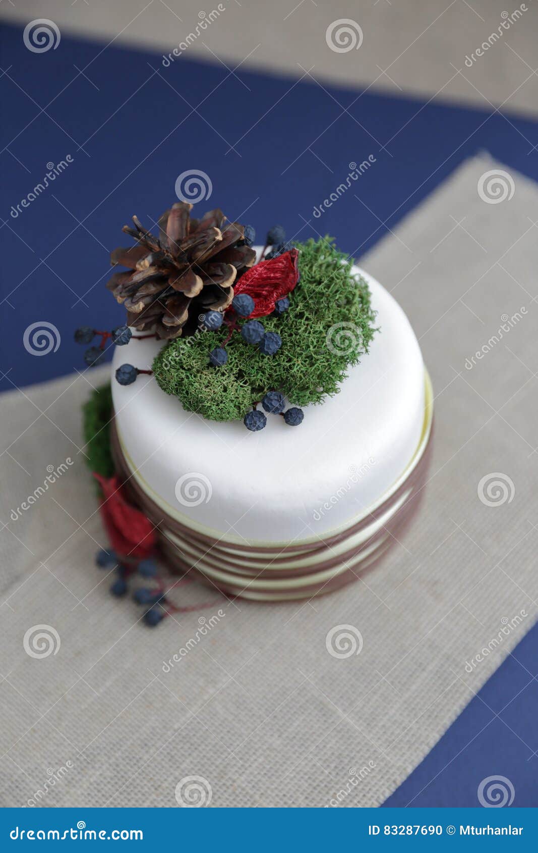 Fake Cake with Decorative Style Stock Photo - Image of holiday ...