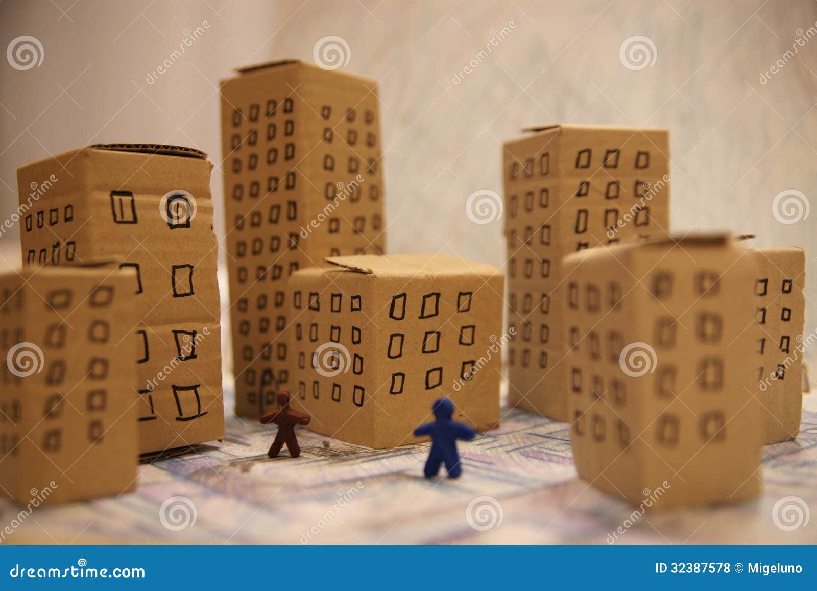 Fake city stock photo. Image of civic, blocks, blurred - 32387578