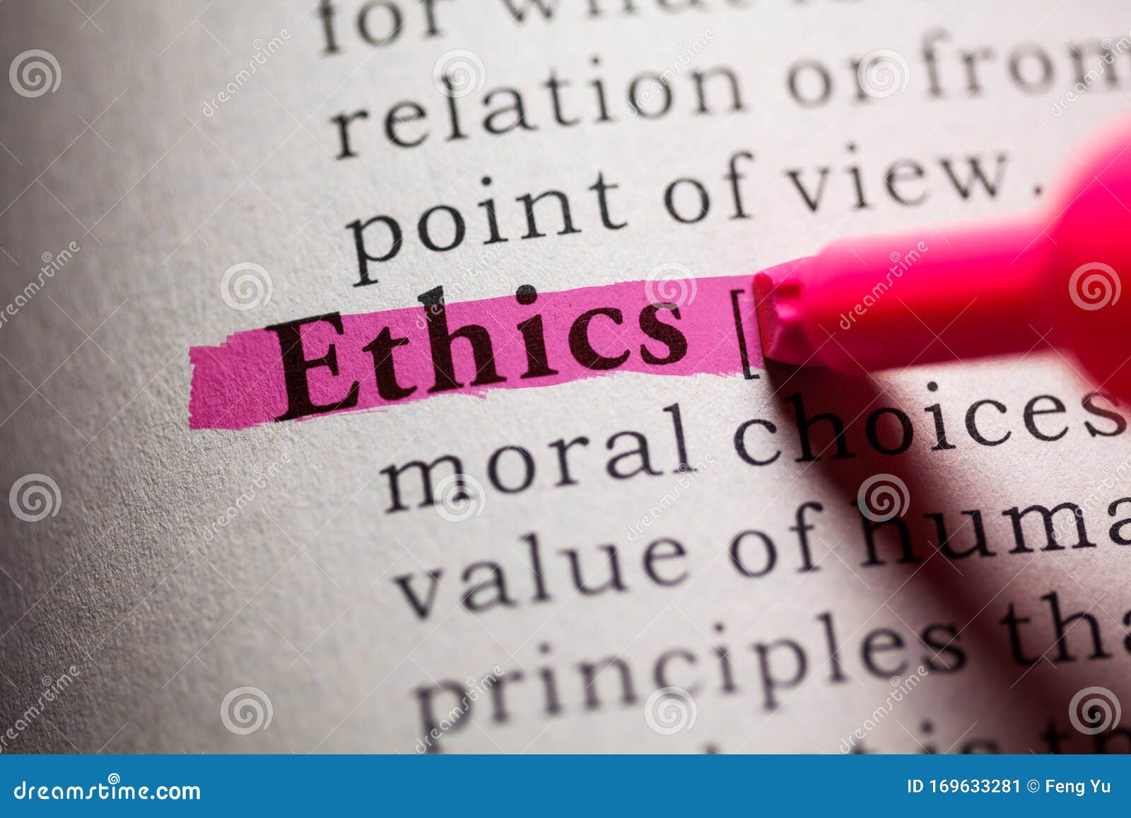 Definition of the Word Ethics Stock Image - Image of dictionary ...