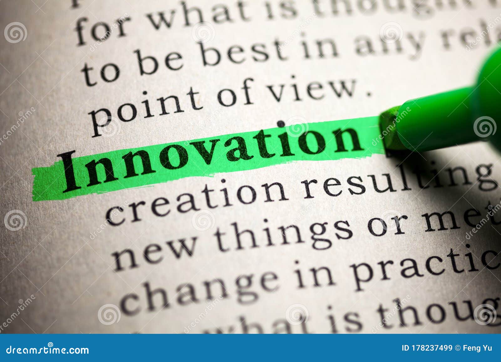 Innovation stock image. Image of highlighter, word, green - 178237499