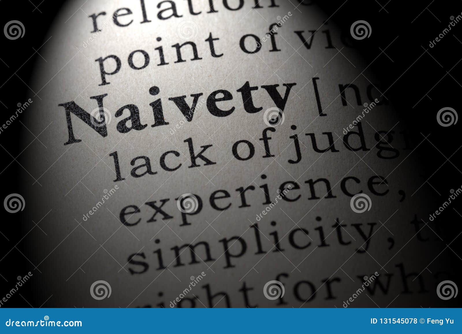 Dictionary Definition of the Word Naivety Stock Photo - Image of ...