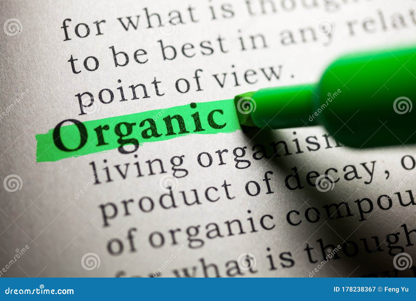 Organic stock image. Image of definition, organic, highlighter - 178238367