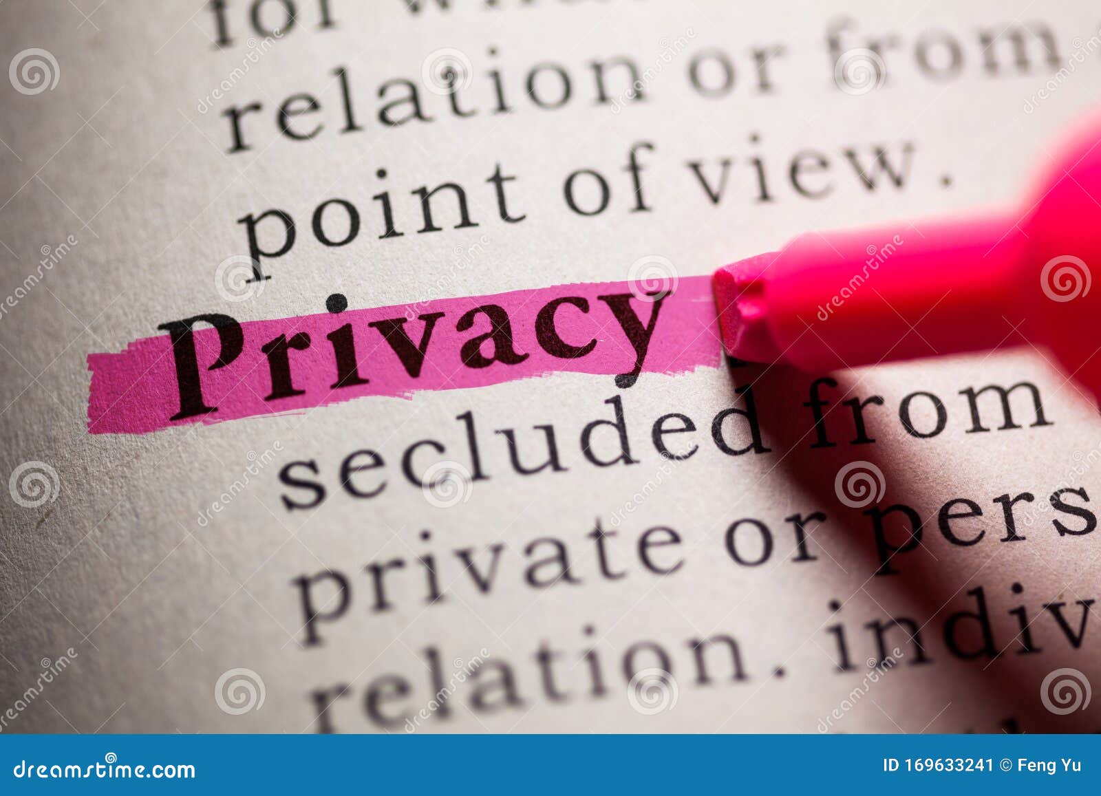 Definition of the Word Privacy Stock Image - Image of privacy, text ...