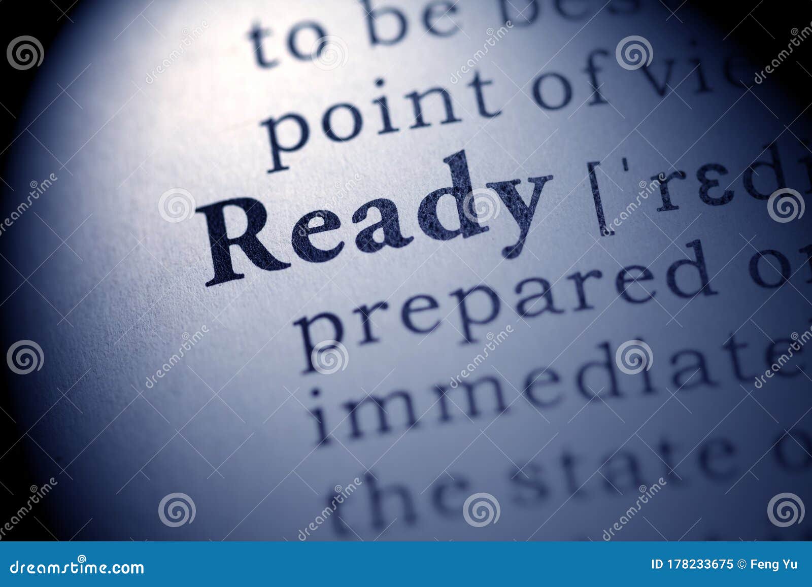 Definition of the Word Ready Stock Image - Image of word, fake: 178233675