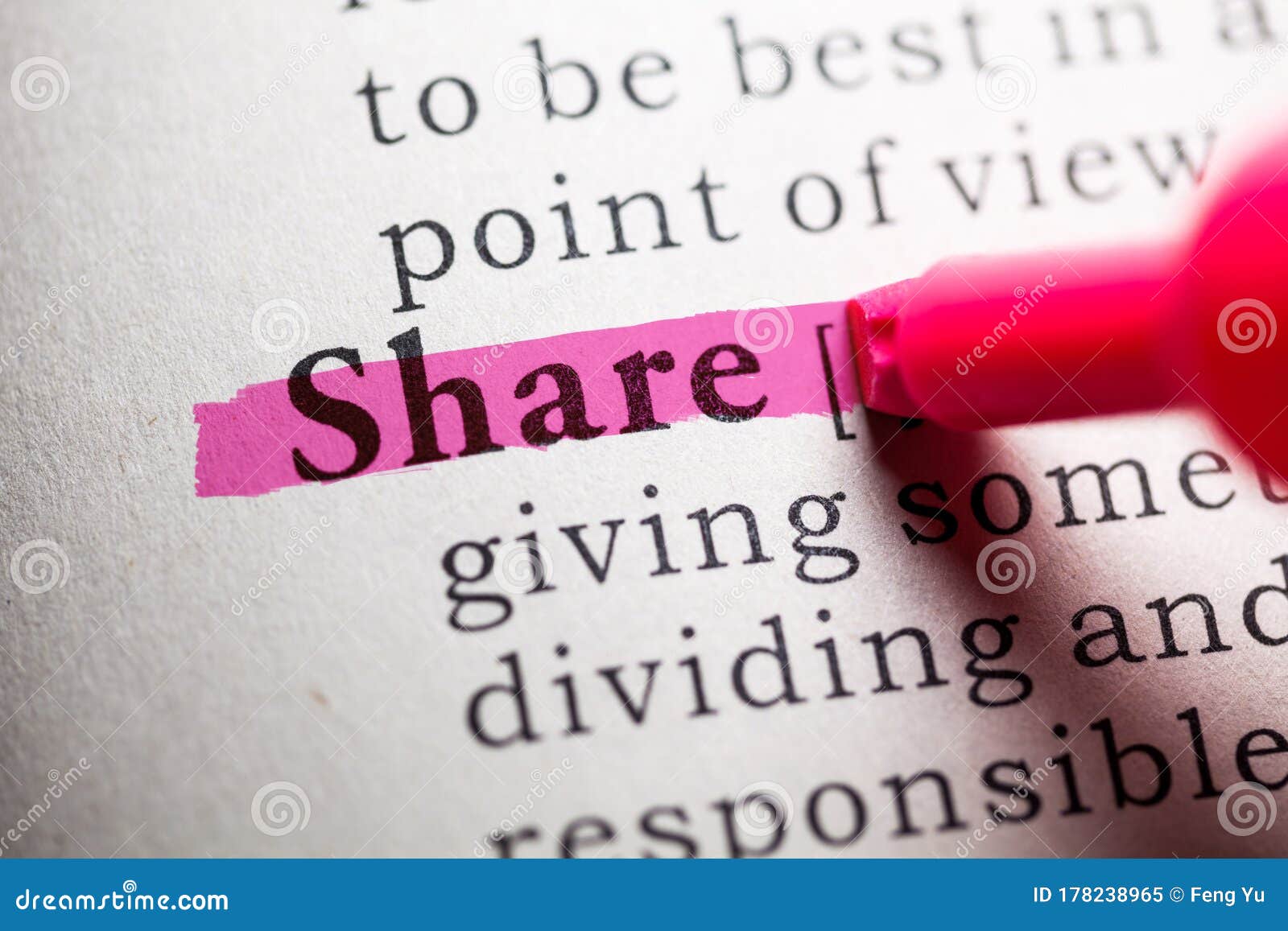 Share stock image. Image of highlight, word, share, highlighter - 178238965