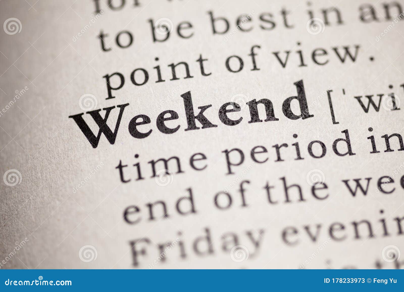 Definition of the Word Weekend Stock Image - Image of printing, weekend ...