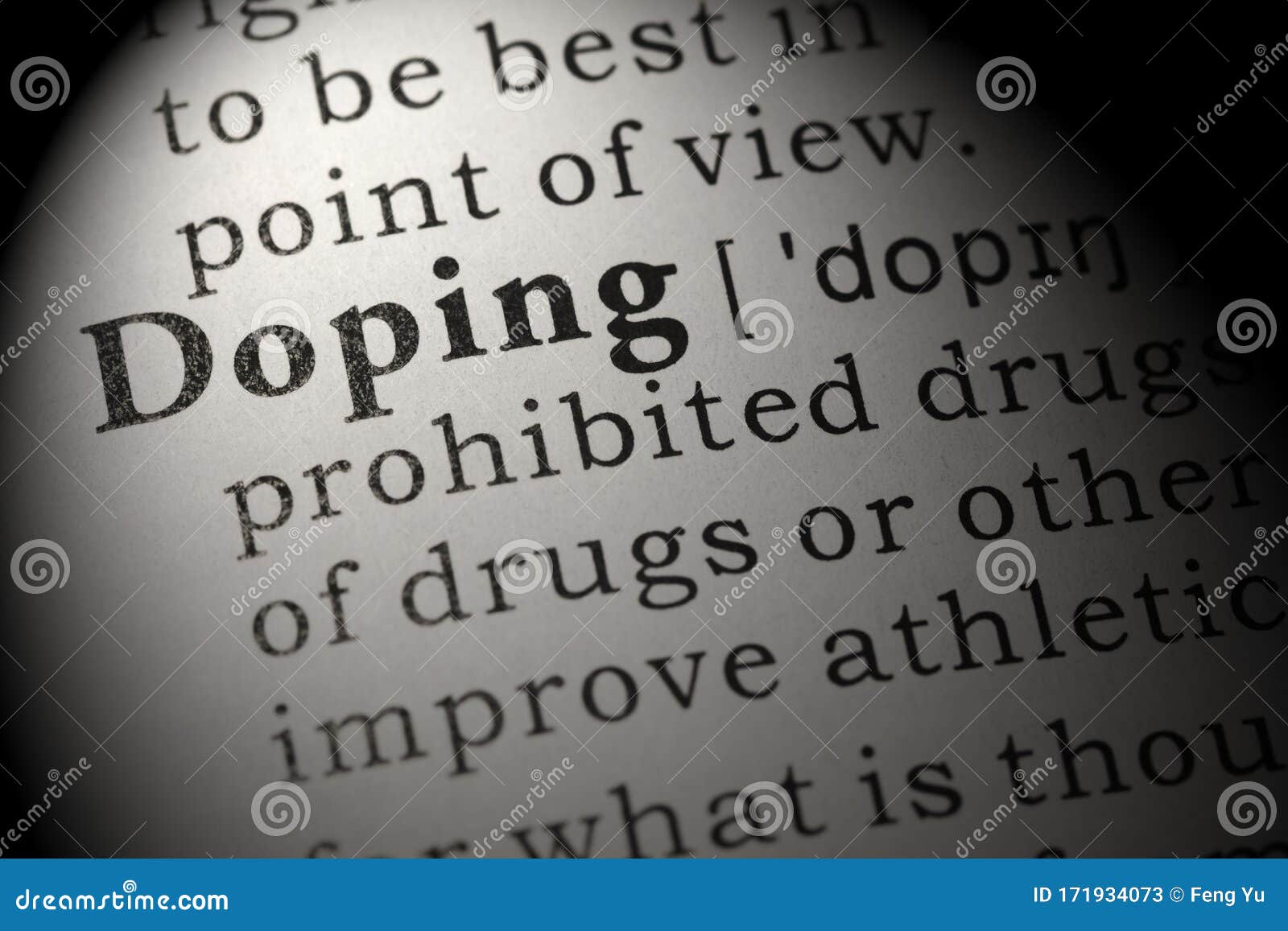 Definition of doping stock image. Image of concept, printing - 171934073