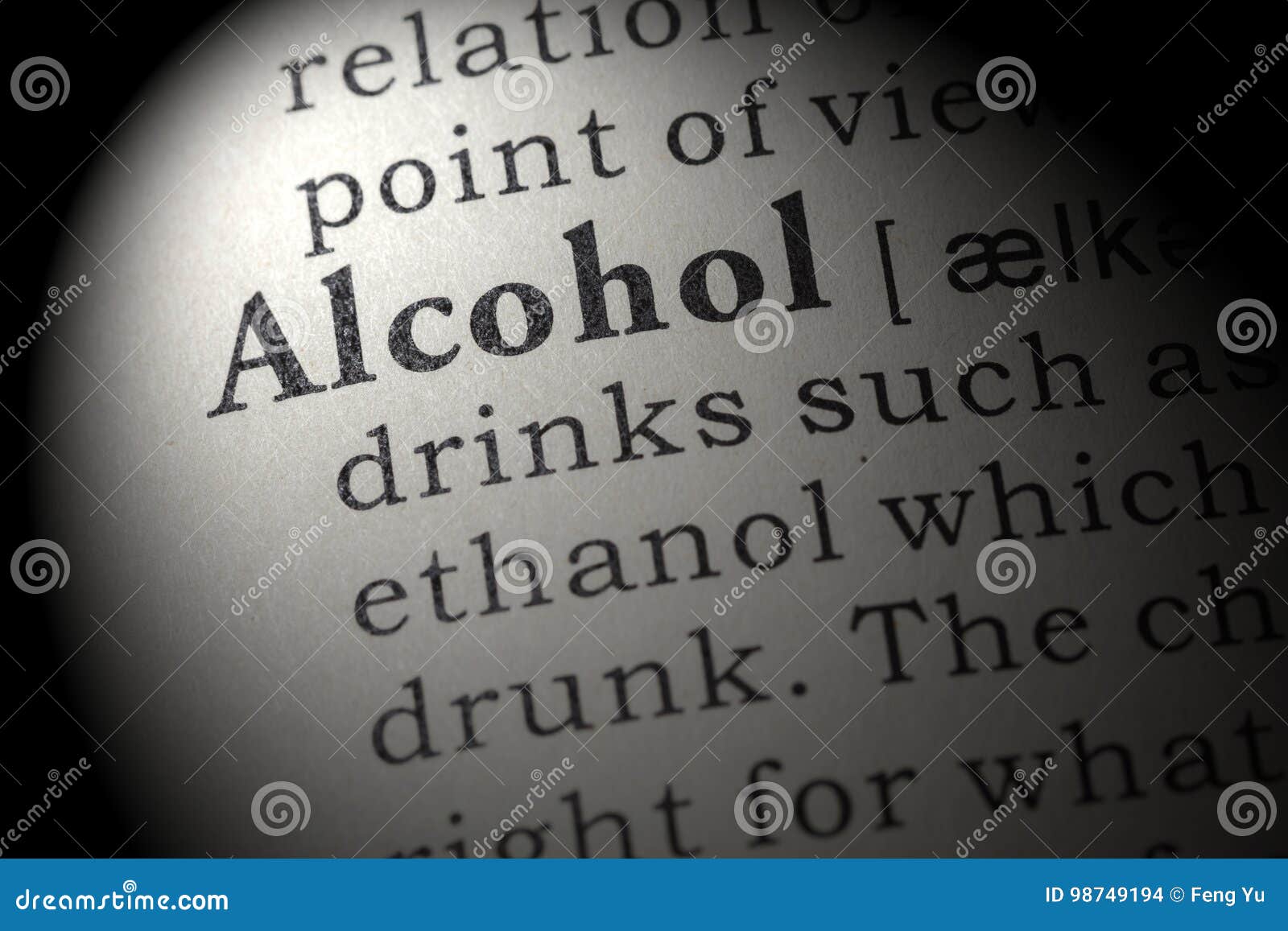 Definition of alcohol stock photo. Image of alcohol, word - 98749194