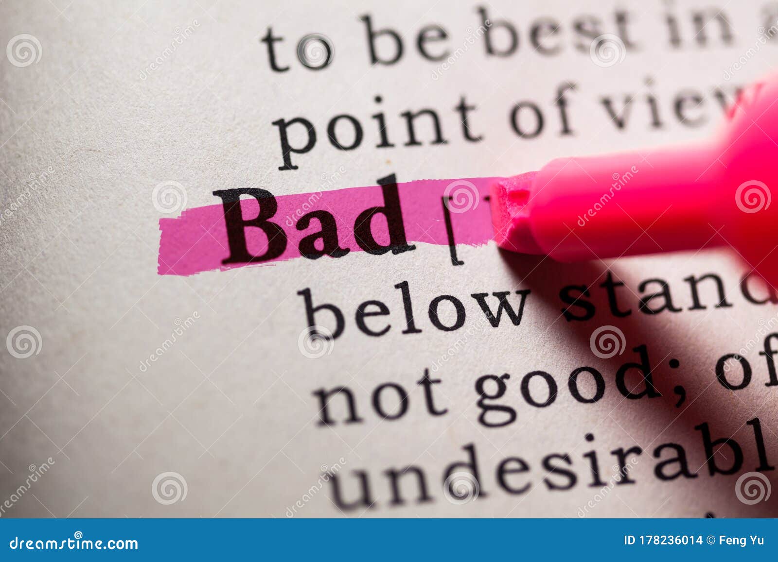 Bad stock photo. Image of text, highlight, highlighter - 178236014