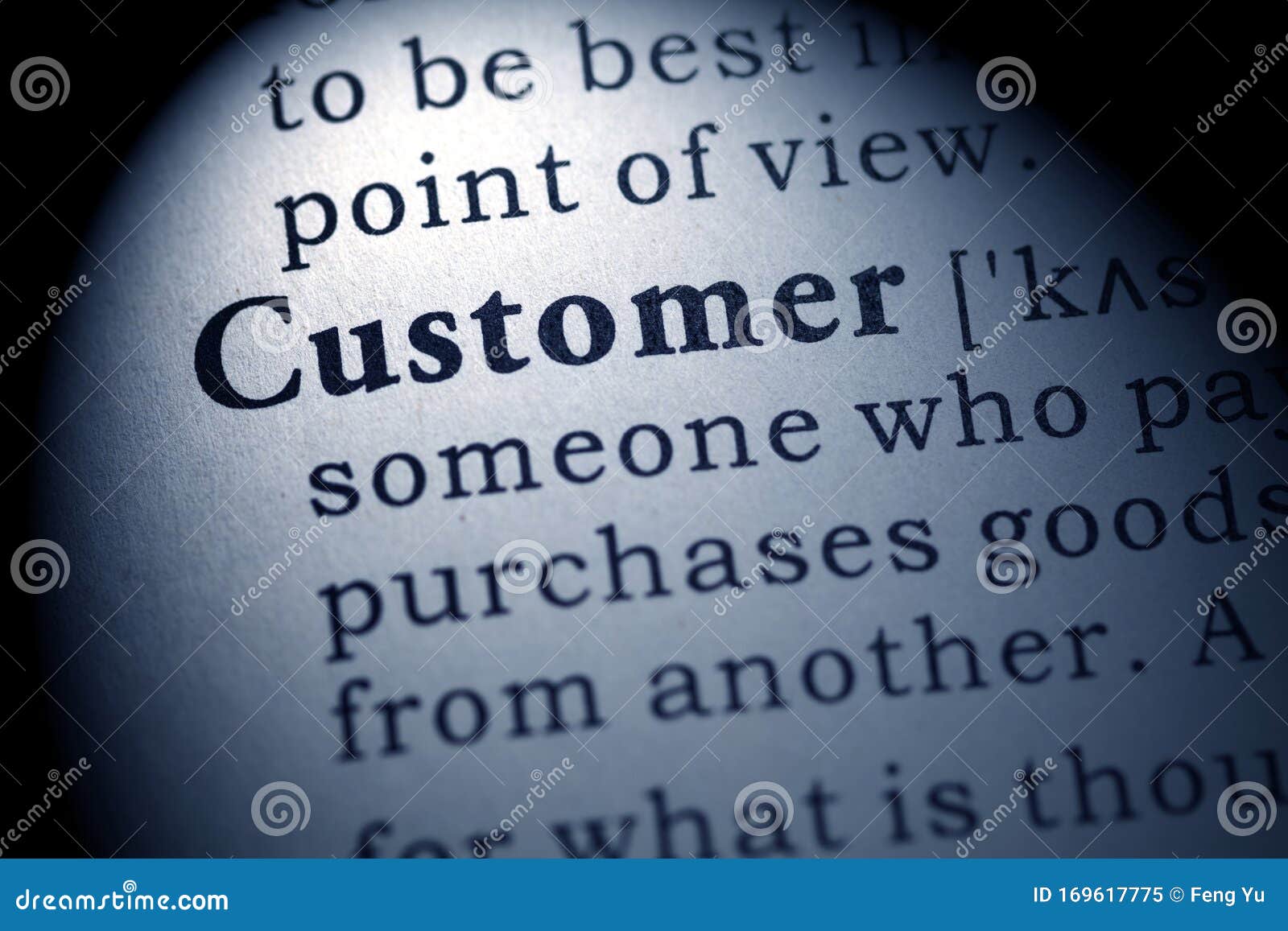 Definition of the Word Customer Stock Image - Image of text, closeup ...