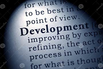 Definition of the Word Development Stock Photo - Image of printing ...