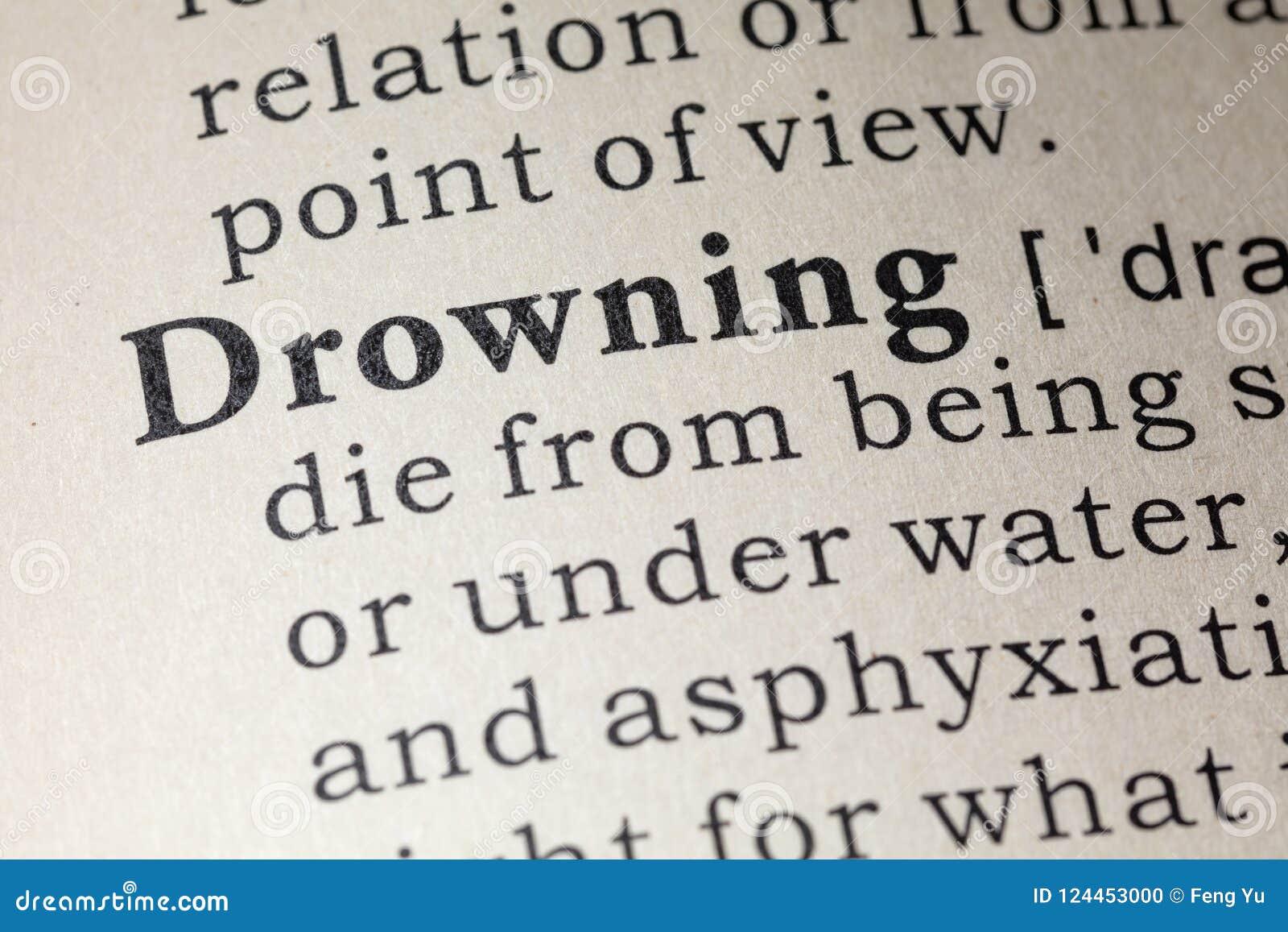 Definition of drowning stock photo. Image of close, book - 124453000