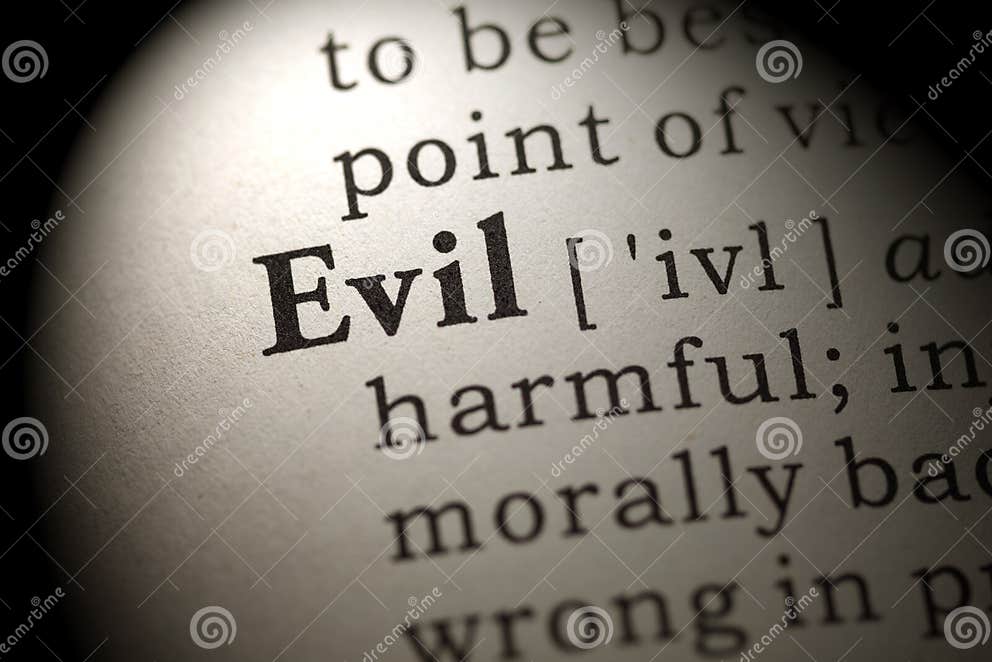 Evil stock image. Image of page, book, definition, evil - 178235859