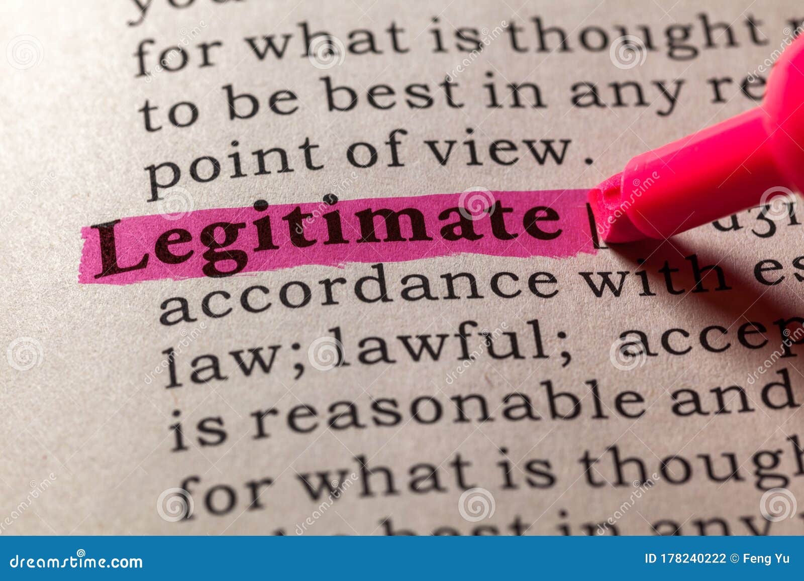 Legitimate stock photo. Image of word, printing, markers - 178240222