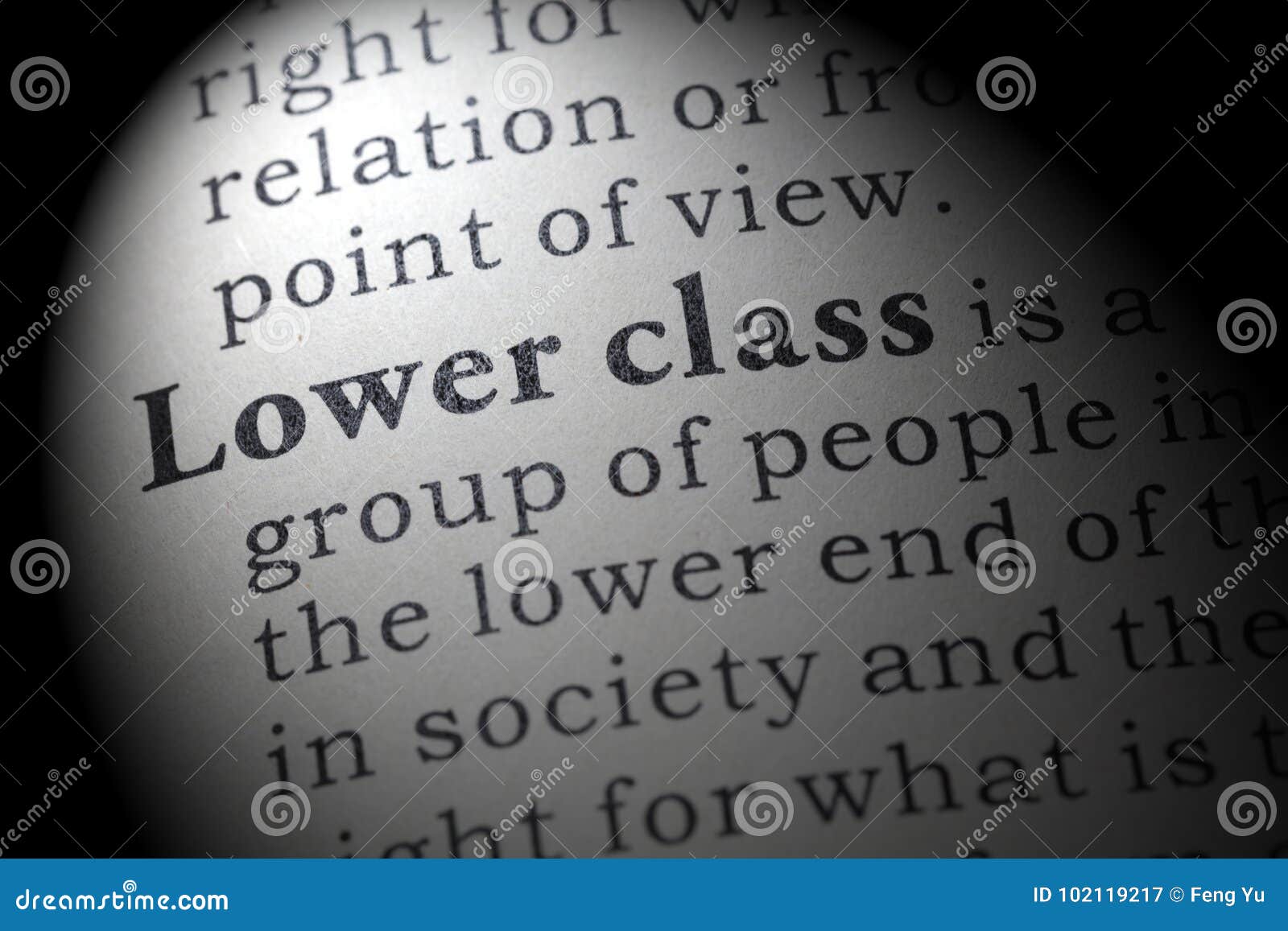 Definition of Lower class stock image. Image of concept - 102119217