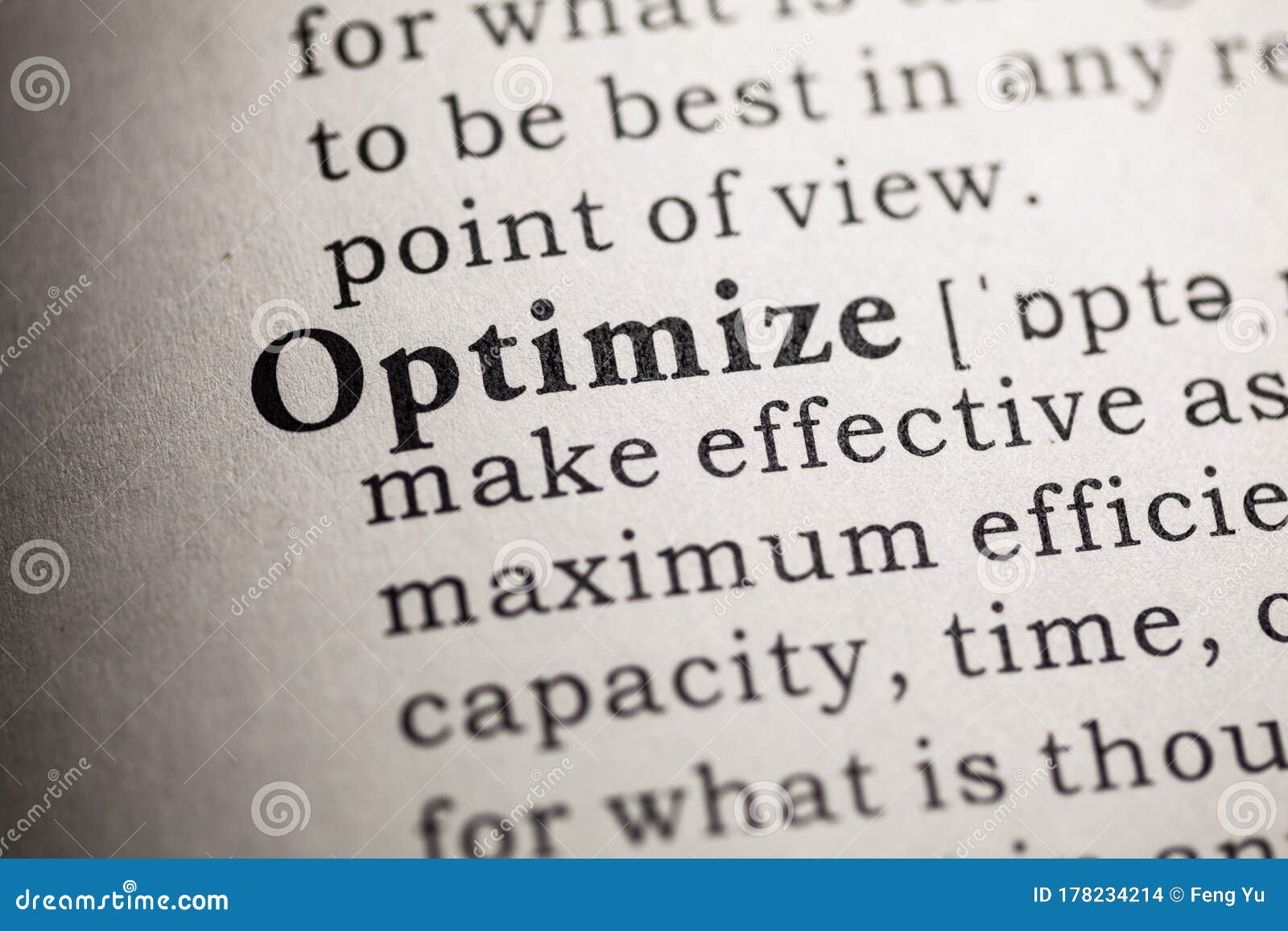 Optimize stock photo. Image of page, text, optimize - 178234214