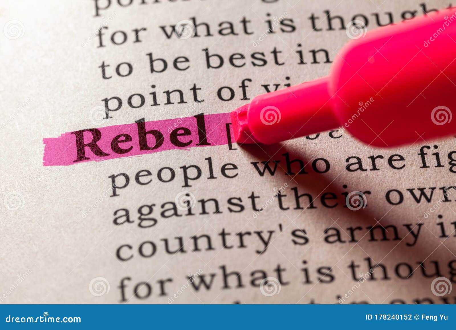 Rebel stock photo. Image of closeup, printing, book - 178240152