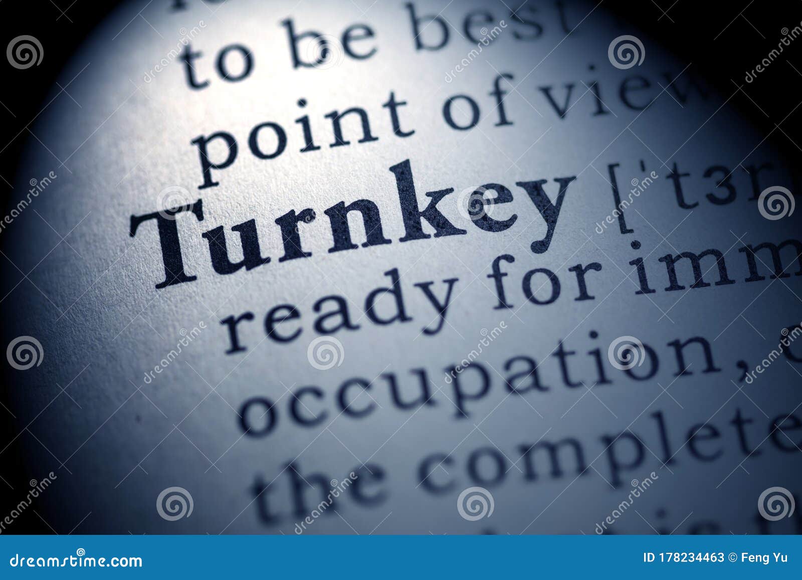 Turnkey stock image. Image of definition, book, project - 178234463