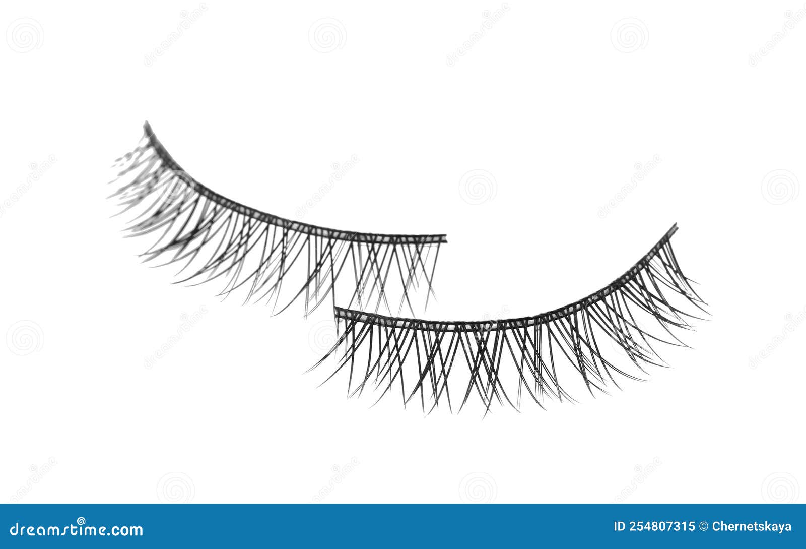 Fake Eyelashes on White Background. Makeup Product Stock Illustration ...