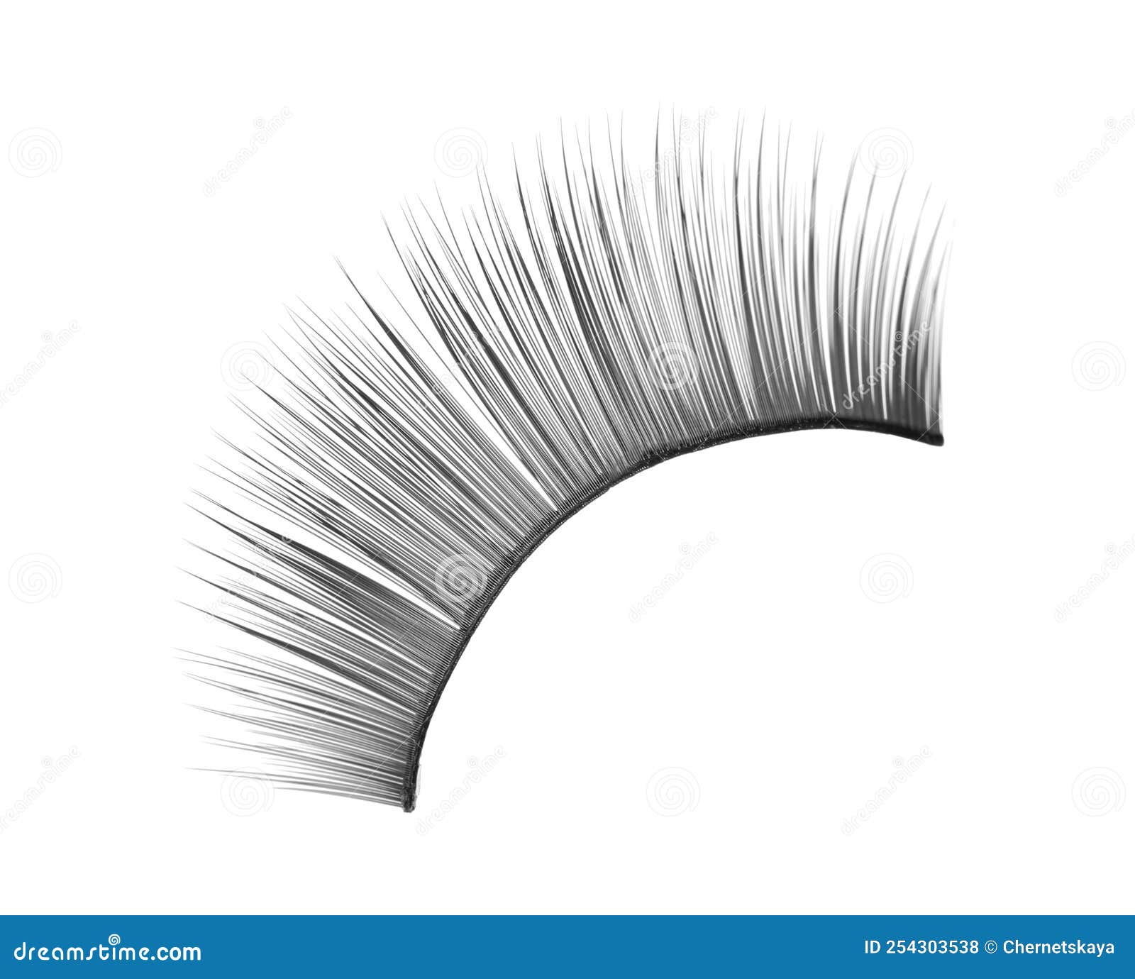 Fake Eyelashes on White Background, Top View. Makeup Product Stock ...