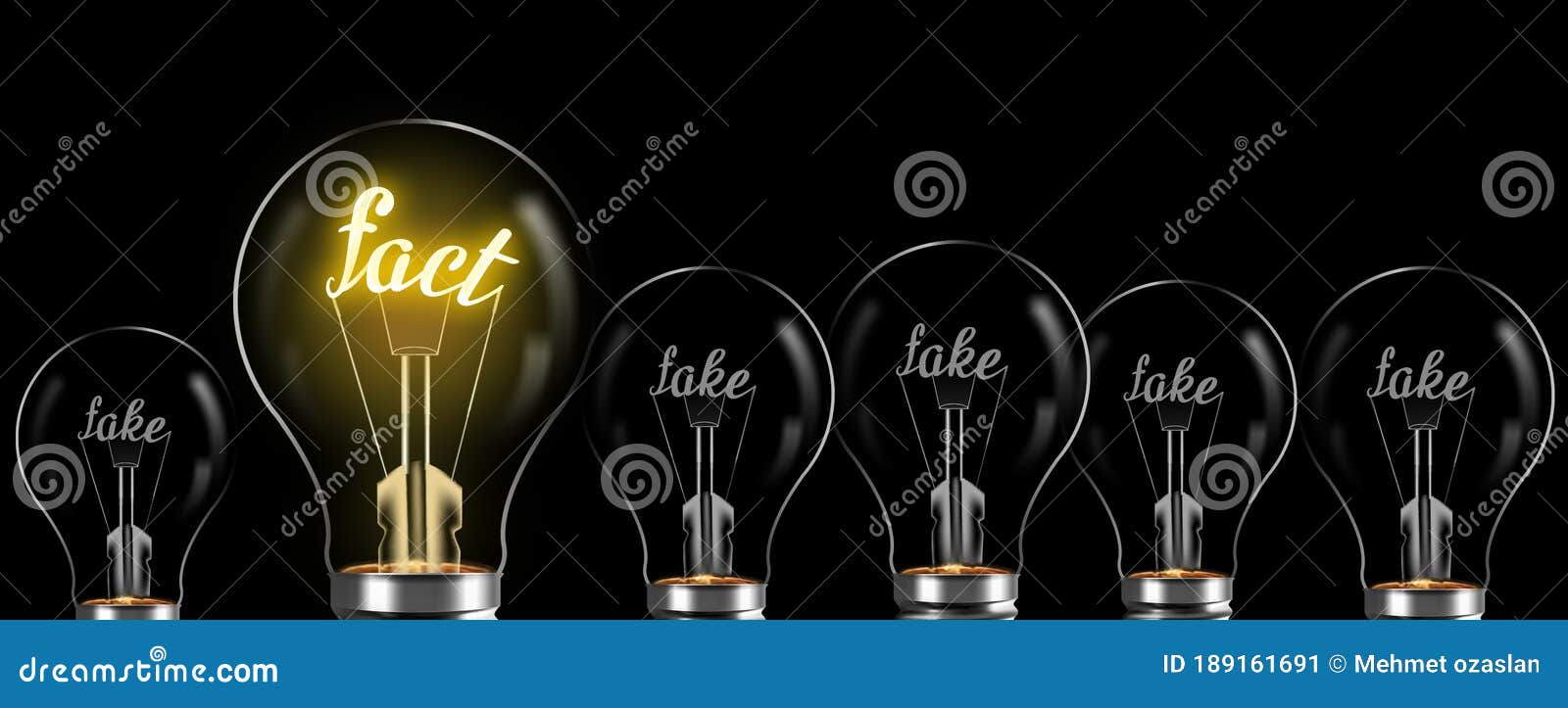 Fake and Fact. Post Truth Concept Stock Illustration - Illustration of ...