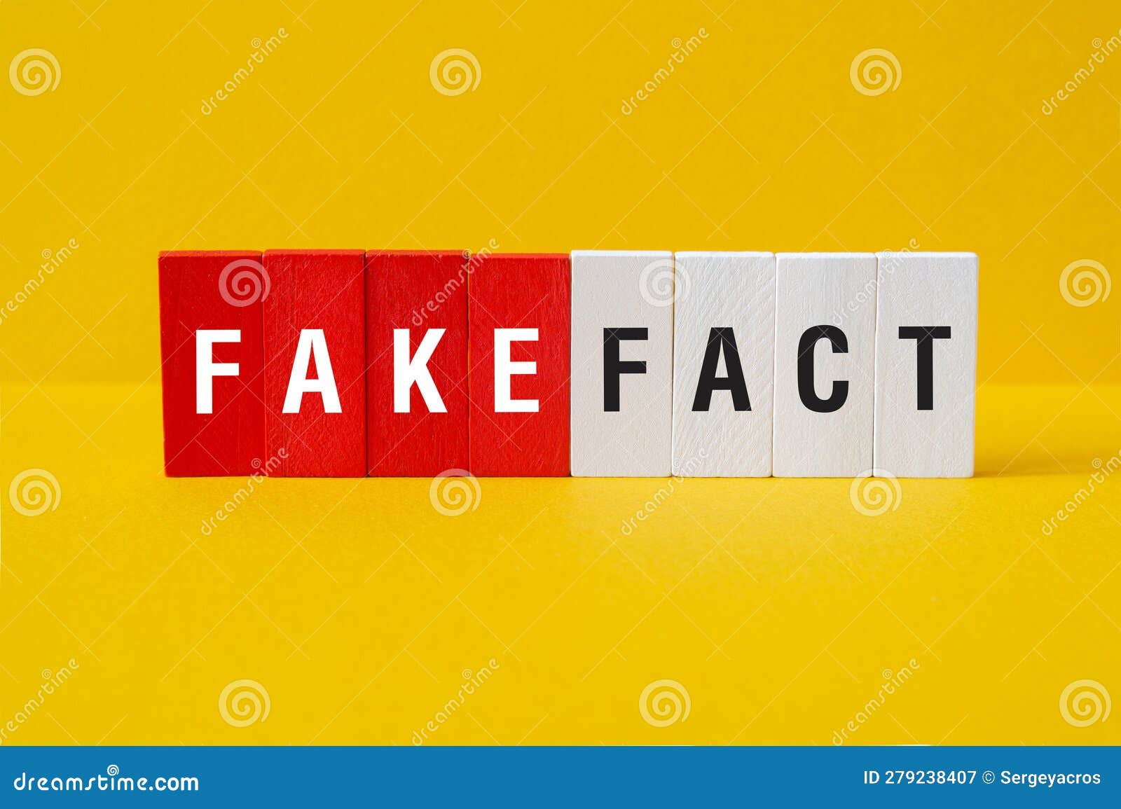Fake Fact - Word Concept on Building Blocks, Text Stock Image - Image ...