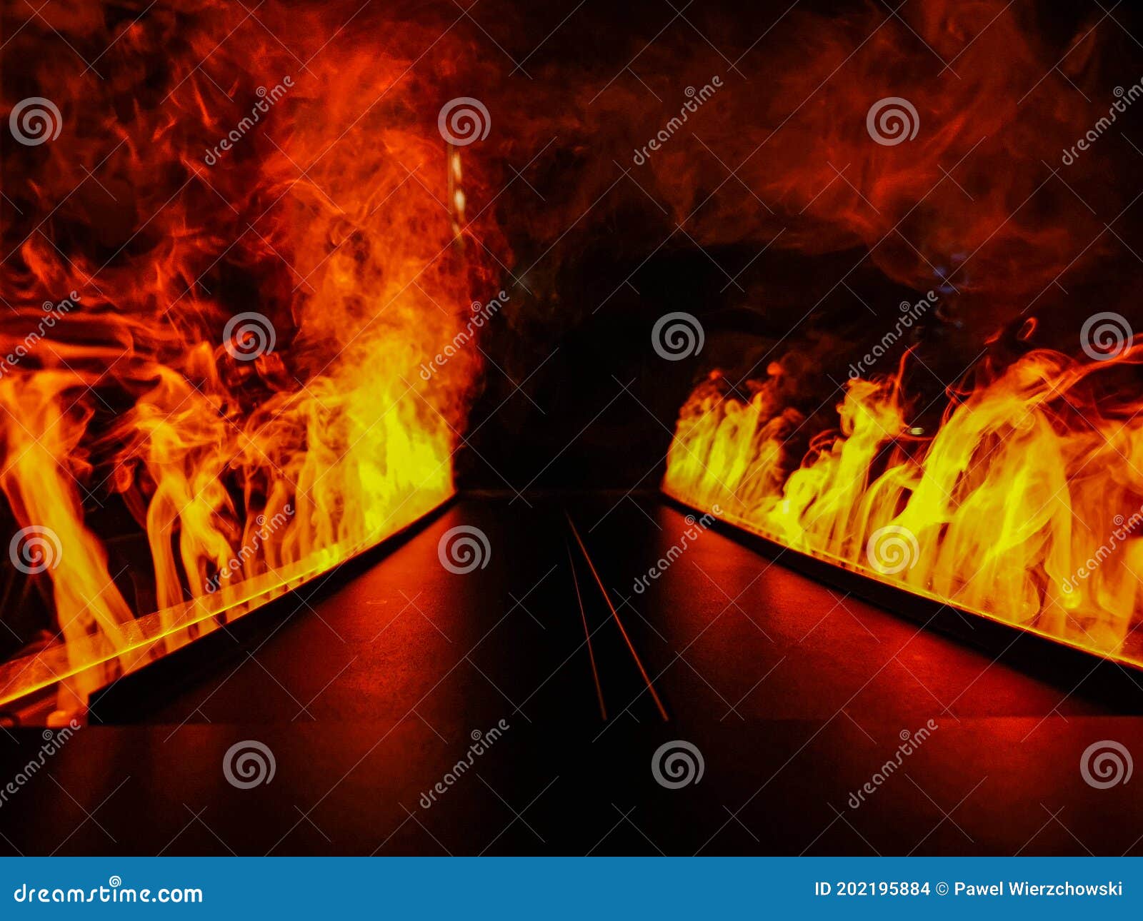 Fake Fire Made by Smoke and Steam Stock Photo - Image of energy ...