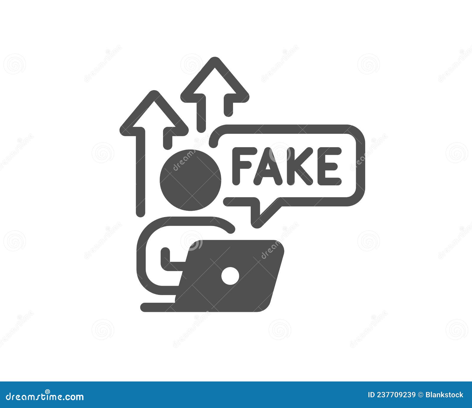 Fake Internet Icon. Web Propaganda Sign. Vector Stock Illustration ...